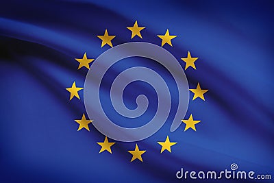Series Of Ruffled Flags. European Union. Stock Photo - Image: 33297590