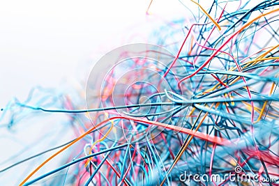 A Series Of Tangled Wires Organizing Into A Structured Network ...