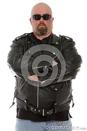 Serious Biker Dude Stock Photo - Image: 21965410