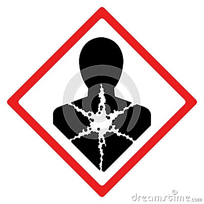 Serious Health Hazard Symbol Or Sign. Vector Design Isolated On White ...