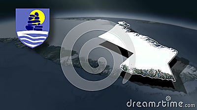 Sermersooq - Physical Map of the Globe Animation Map Stock Video ...