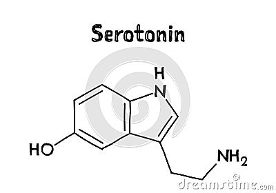 Serotonin Structural Formula Of Molecular Structure Stock Photo ...