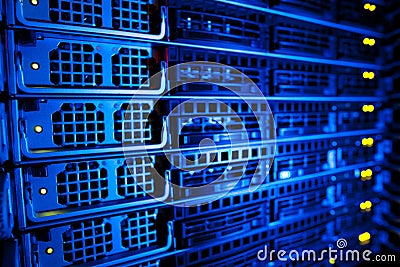 Server Rack Cluster In A Data Center Royalty-Free Stock Photography ...