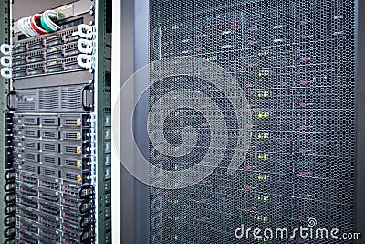 Server Rack Cluster In A Data Center Stock Photo | CartoonDealer.com ...