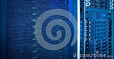 Server Rack Cluster In A Data Center Royalty-Free Stock Photo ...