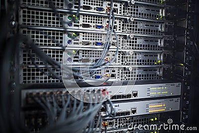 Server Rack Cluster In A Data Center Royalty-Free Stock Photography ...