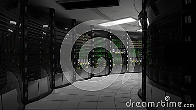 Server room, blackout stock footage. Video of byte, equipment - 113209868