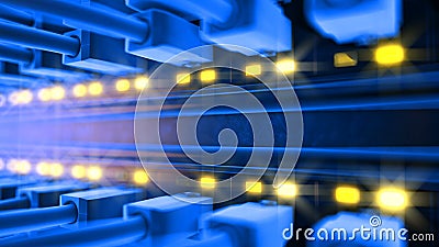 Server Room Loop Ready Animation 3d Rendering Stock Video - Video of ...