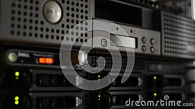 Server Stack with Hard Drives and LTO8 Archiver from Data Center Stock ...