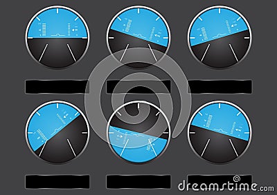 Set Of Airplane Altitude Display Vector Illustration | CartoonDealer ...