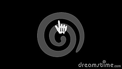 Set of Animated Arrow Cursor Mouse Movement and Clicks with Alpha ...