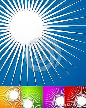 Set Of Backgrounds With Abstract Spiky Shapes Cartoon Vector ...