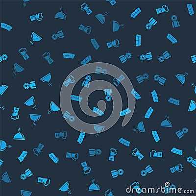 Set Blender, Sofa, Medal With Star And Covered Tray Food On Seamless ...