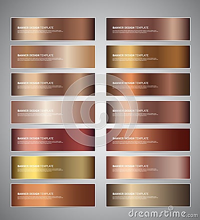 Bronze Gradient Vector Banners | CartoonDealer.com #115996141