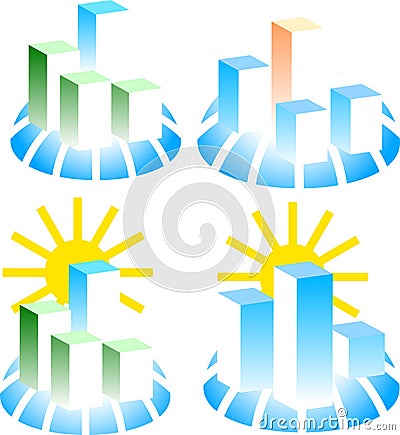 Set Of Building Logos. Cartoon Vector | CartoonDealer.com #6989843