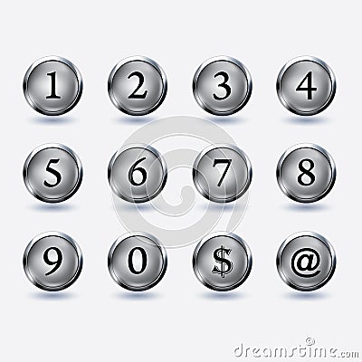 Numbers buttons stock illustration. Illustration of communication ...