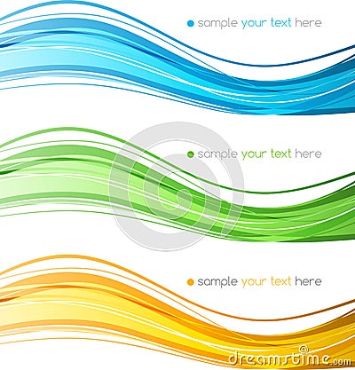 Set Of Color Curve Lines Design Element. Stock Vector - Image: 40897277