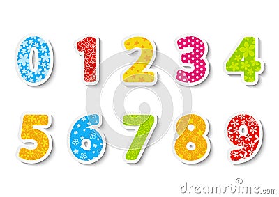 Set Of Color Numbers Stock Vector - Image: 53785107