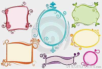 Set Of Colorful Funky Labels Royalty Free Stock Photo - Image: 22630715