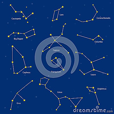 Set Of Constellations, Illustration Stock Vector - Image: 57860095
