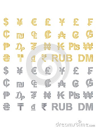Set Of Currency Signs Stock Images - Image: 28960084