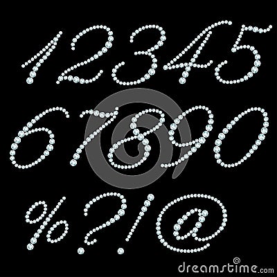 Set Of Diamond Numbers Royalty Free Stock Photography - Image: 38395127