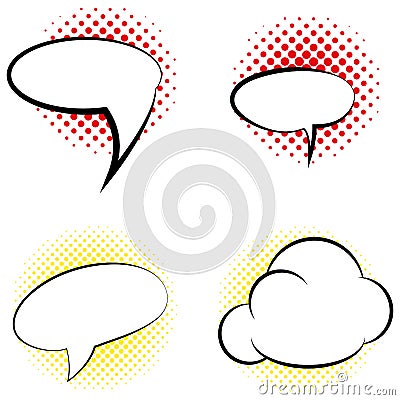 Set Of Different Comic Book Bubbles Isolated Stock Vector - Image: 39048507