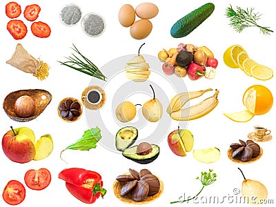 Set From Different Food Items Royalty Free Stock Image - Image: 7402256