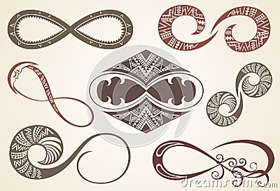 Set Of Different Infinity Symbols Vector Illustration | CartoonDealer ...