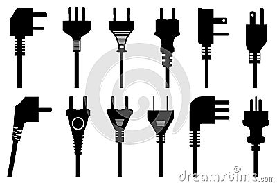 Set Of Different Plugs Cartoon Vector | CartoonDealer.com #180276381
