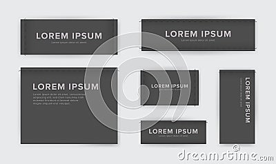 Set Of Different Textile Tags. Collection Of Narrow, Wide, Large, Small ...