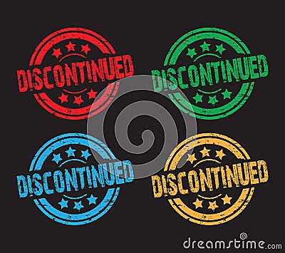 Set Of Discontinued Faded Stamps Cartoon Vector | CartoonDealer.com ...