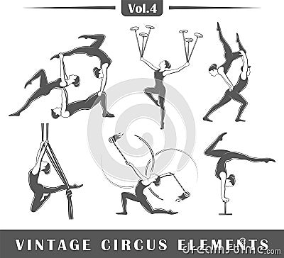 Set of Elements of the Circus Stock Vector - Illustration of lion ...