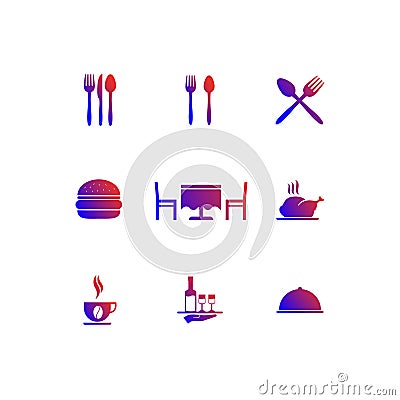 A Set Of Food And Beverage Vector Graphics Illustrations ...
