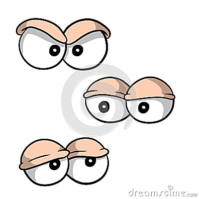 Set Funny Eye. Comic Emotions. The Element Of A Person Face. Hand ...