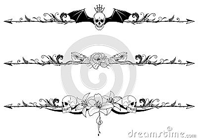 Set Of Gothic Borders Stock Images - Image: 21494204