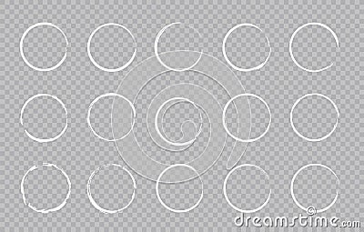 Set Of Hand Drawn Circle. Drawning Circle. Scribble Doodle. Brush ...