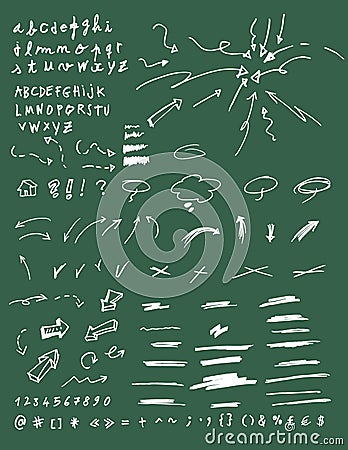 Set Of Hand Drawn Graphic Signs. Vector Illustration | CartoonDealer ...