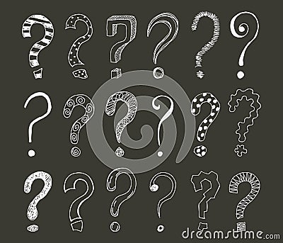 Set Of Hand Drawn Question Marks. Stock Illustration | CartoonDealer ...