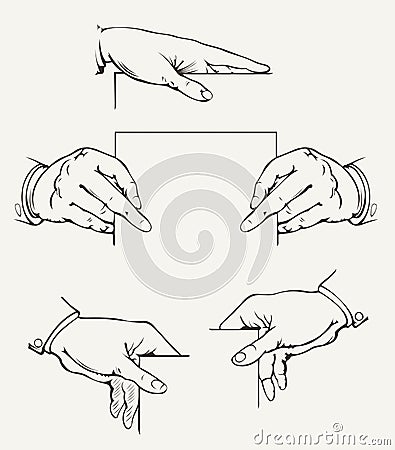 Set Of Hands. Vector Drawing | CartoonDealer.com #32266550