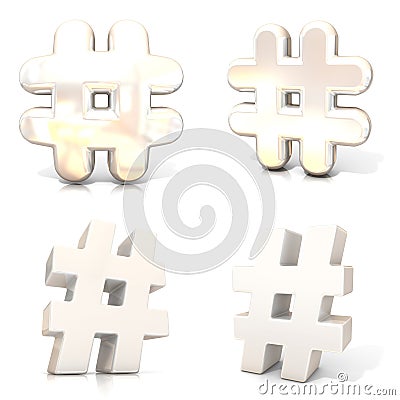 Set Of Hashtags, Number Marks Stock Photography | CartoonDealer.com ...