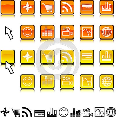 Web 2.0 icons, set stock vector. Illustration of graphics - 2914854
