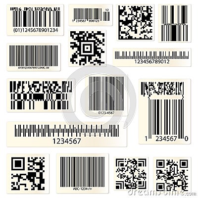 QR Codes And Barcodes With Numbers Cartoon Vector | CartoonDealer.com ...