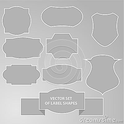 Set Of Label Shapes Royalty Free Stock Image - Image: 23806306