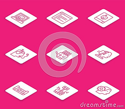 Set Line Creating Robot, Computer Api Interface, User Manual, Robot ...