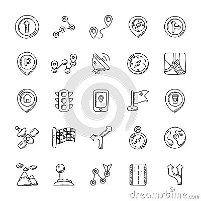 Set Of Mapping Tools And Navigation Symbols Royalty-Free Stock Image ...