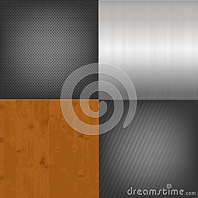 Set Of Metal And Wood Texture Background Royalty-Free Stock Photography ...