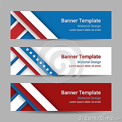Set of Modern Vector Vertical Banners, Page Headers in Colors of the ...