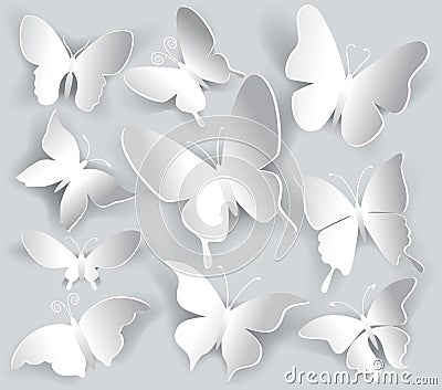 Set Of Paper Butterfly Stock Photography - Image: 30600452