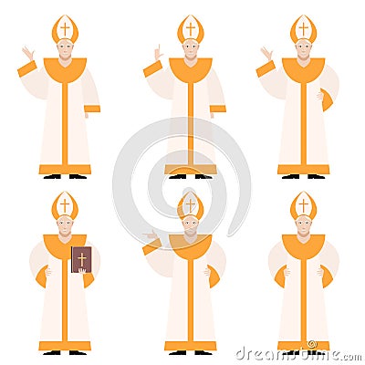 Set Of Popes Vector Illustration | CartoonDealer.com #72307328